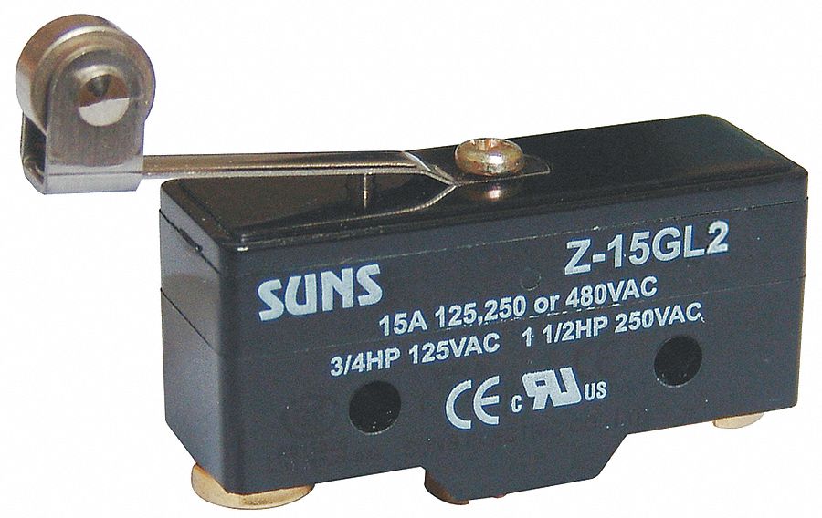 Grainger Approved Industrial Snap Action Switch 15 A 480 V 162 In Ht Snap Action Switch