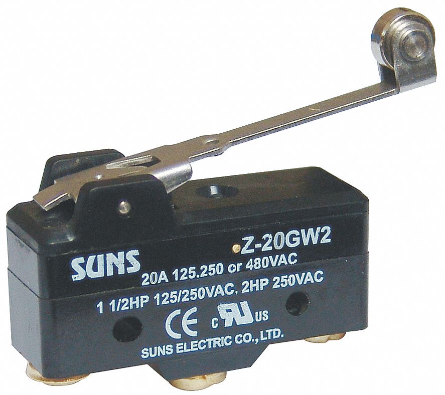 GRAINGER APPROVED Industrial Snap Action Switch: 20 A @ 480 V, 2.02 in ...
