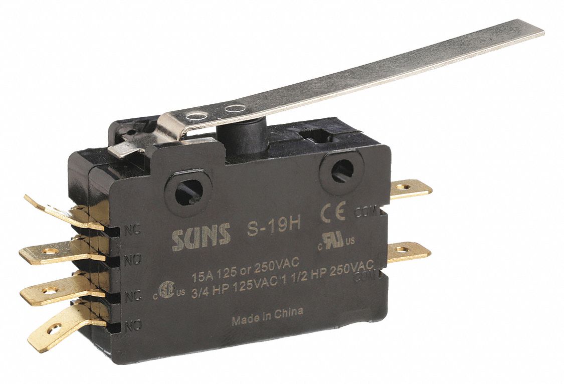 Hinge Lever Actuator, 2NO/2NC, Snap Action Switch - 5JEH2|5JEH2 - Grainger