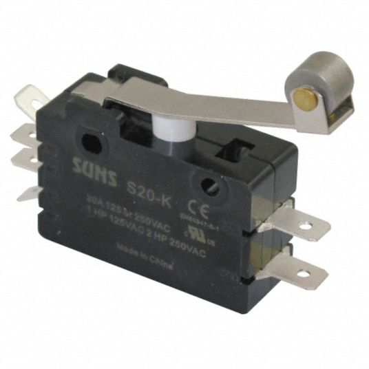 Hinge Roller Lever Actuator, 2NO/2NC, Snap Action Switch - 5JEH8|5JEH8 ...
