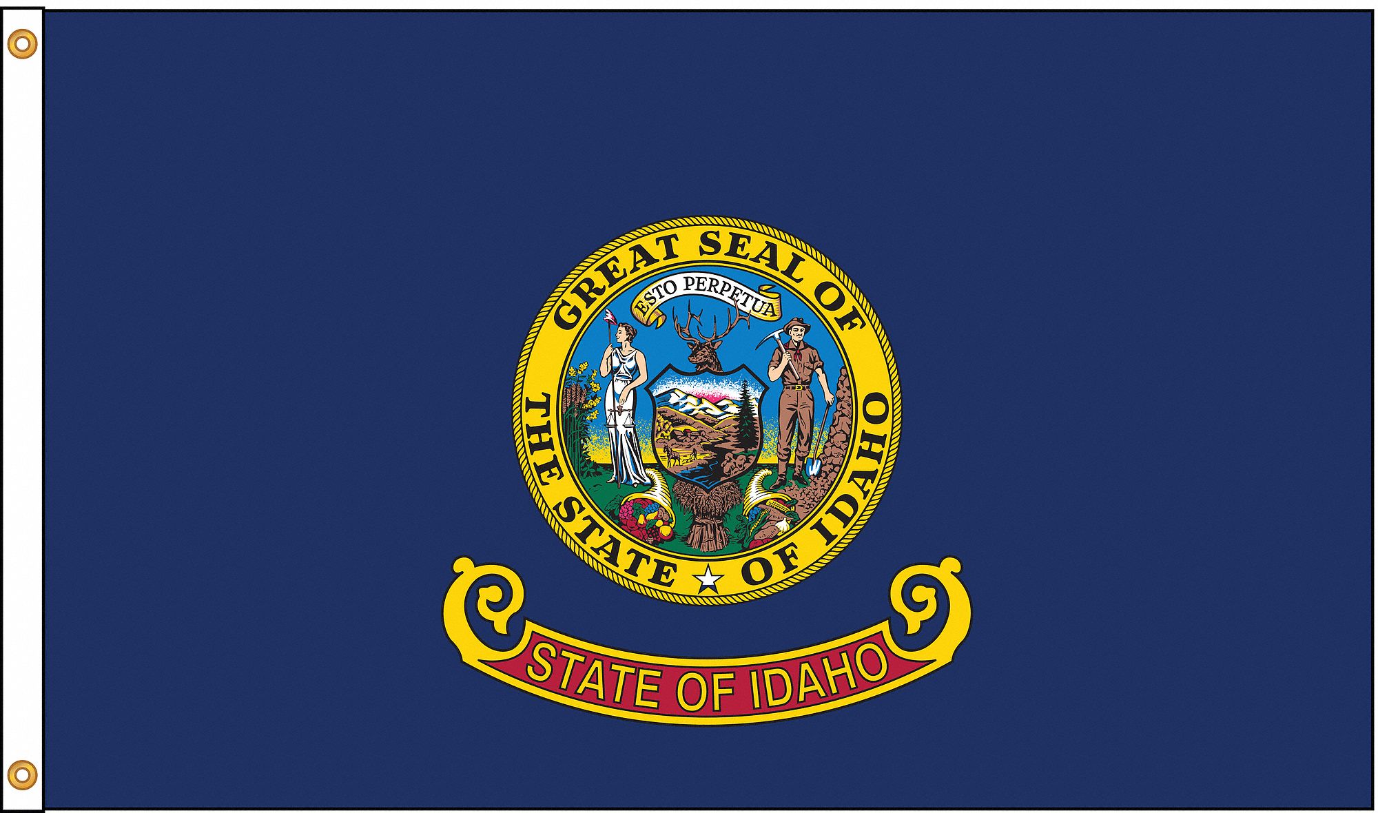 Nylglo Idaho State Flag 5 Fth X 8 Ftw Indoor Outdoor 5jfh0141380 Grainger