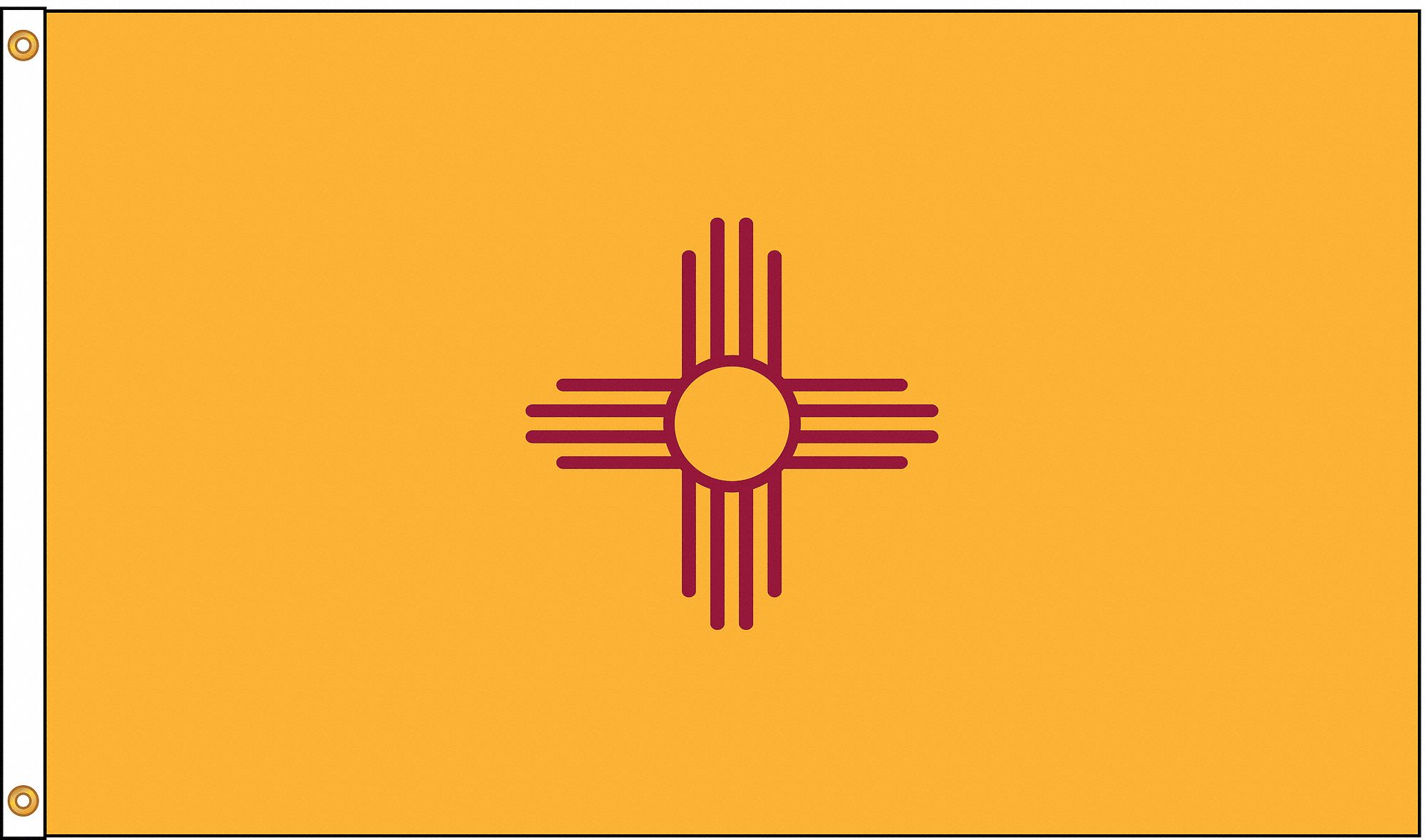 NYLGLO New Mexico State Flag, 5 ftH x 8 ftW, Indoor, Outdoor - 5JFL8 ...