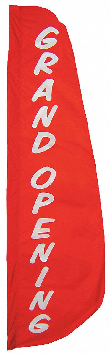 Grand Opening, Indoor/Outdoor, Feather Flag - 5JGA0|921 - Grainger