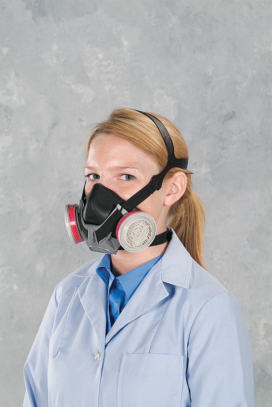 MSA Half Mask Respirator, Advantage 420 Series, S, Cartridges Included ...