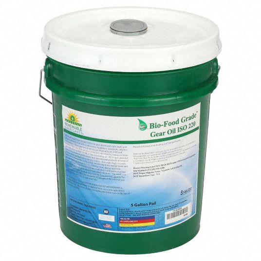 RENEWABLE LUBRICANTS, Bio-Food Grade, 5 gal, Gear Oil - 5JGG9|87254 ...