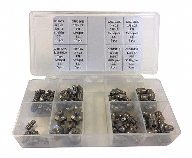 Std Fitting, Std Fitting, Grease Fitting Kit - 5JJ04|5JJ04 - Grainger