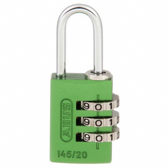 Gen Security, ABUS, Luggage Padlocks - 5JKT3|145/20 Green - Grainger
