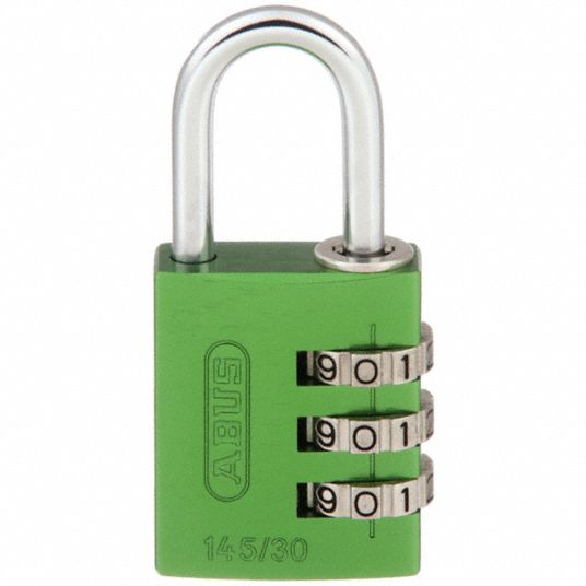Gen Security, ABUS, Luggage Padlocks - 5JKT9|145/30 Green - Grainger