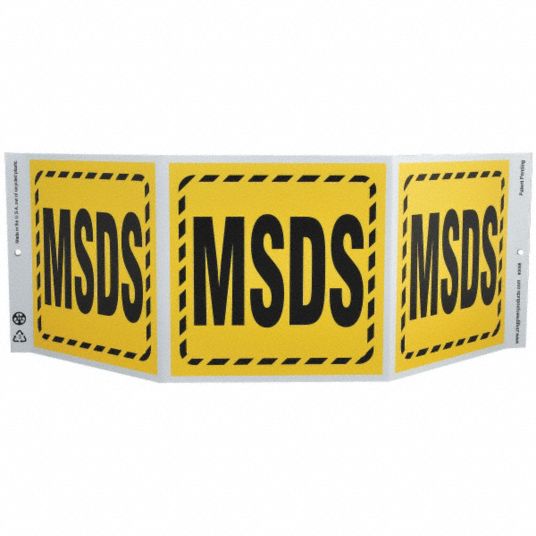Plastic, Mounting Holes Sign Mounting, MSDS Sign - 5JMU6|3058 - Grainger