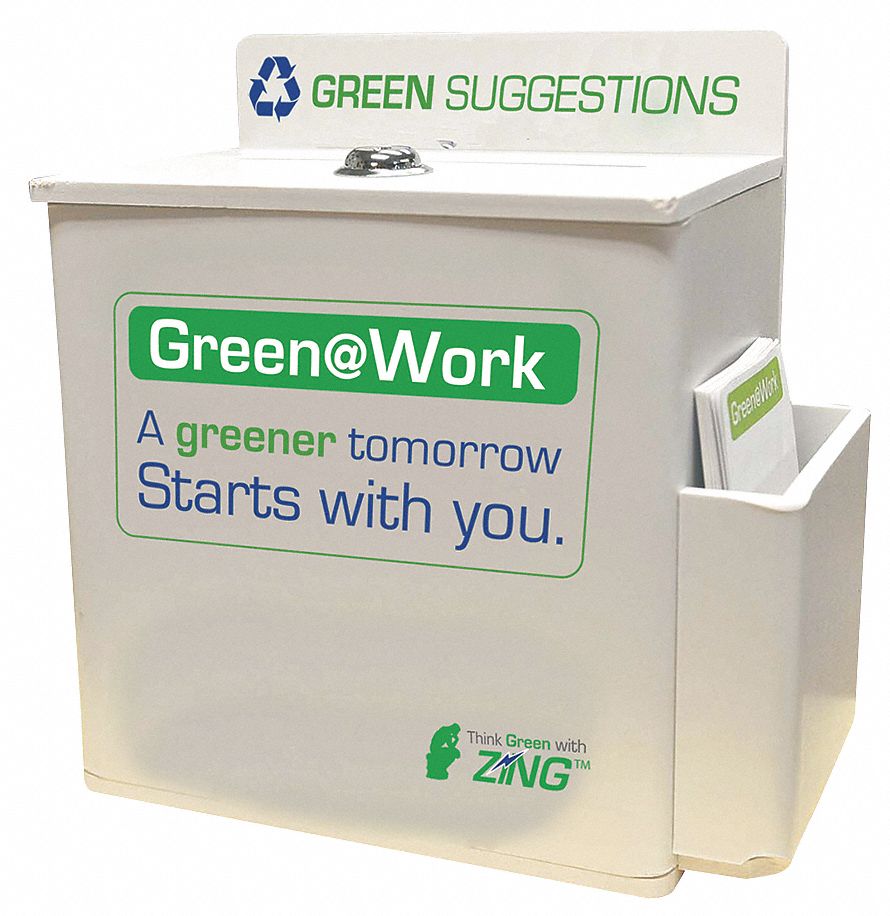 Suggestion Box,Recycled Plastic,White - Grainger