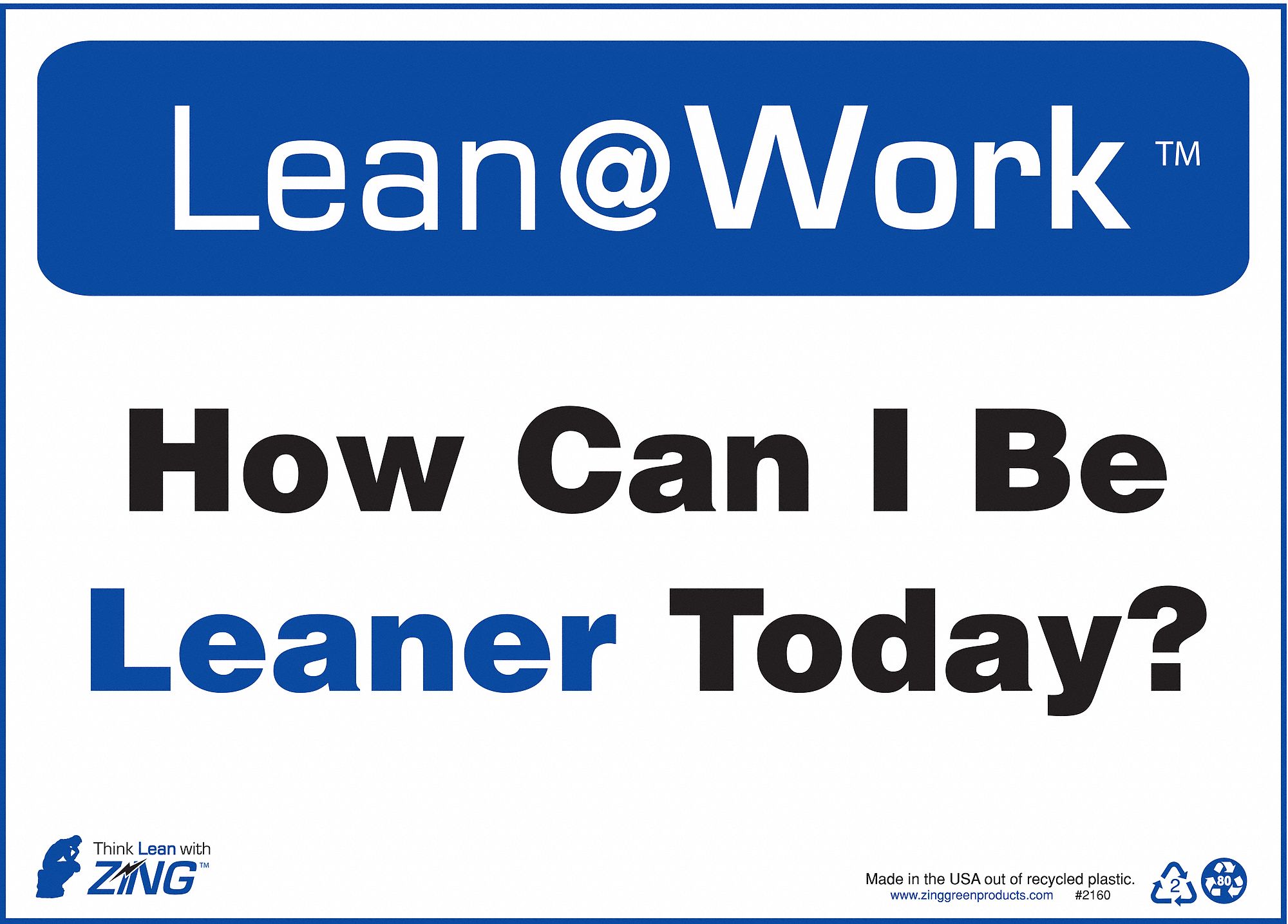 Plastic, Mounting Holes Sign Mounting, Lean Processes Sign - 5JNC3|2160 ...