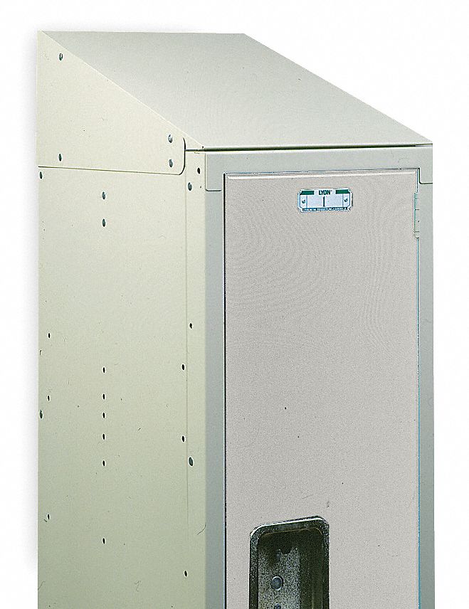 LYON Sloping-Top Kit: 54 in x 18 in x 6 in, For 18 in Locker Wd, Steel ...
