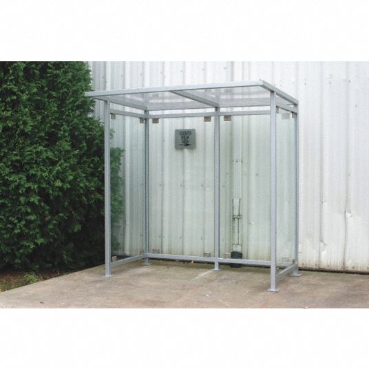 Smokers Shelter,H 84 In,W 77 In,D 50 In - Grainger