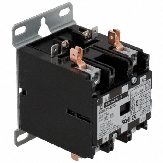 SQUARE D Definite Purpose Magnetic Contactor: 2 Poles, 40 A Full Load ...