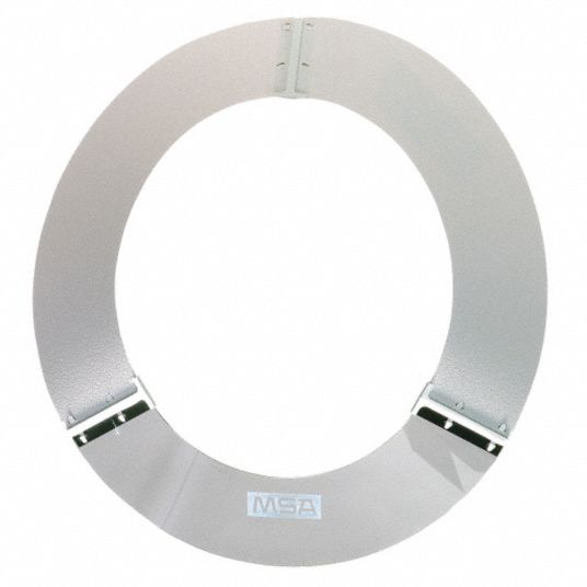 MSA Visor: Gray, Polycarbonate, Over-the-Hat with Wide Brim, Full Brim ...