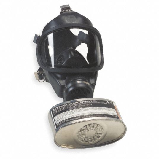 Gas Mask, M, Includes Face Piece and Canister - Grainger
