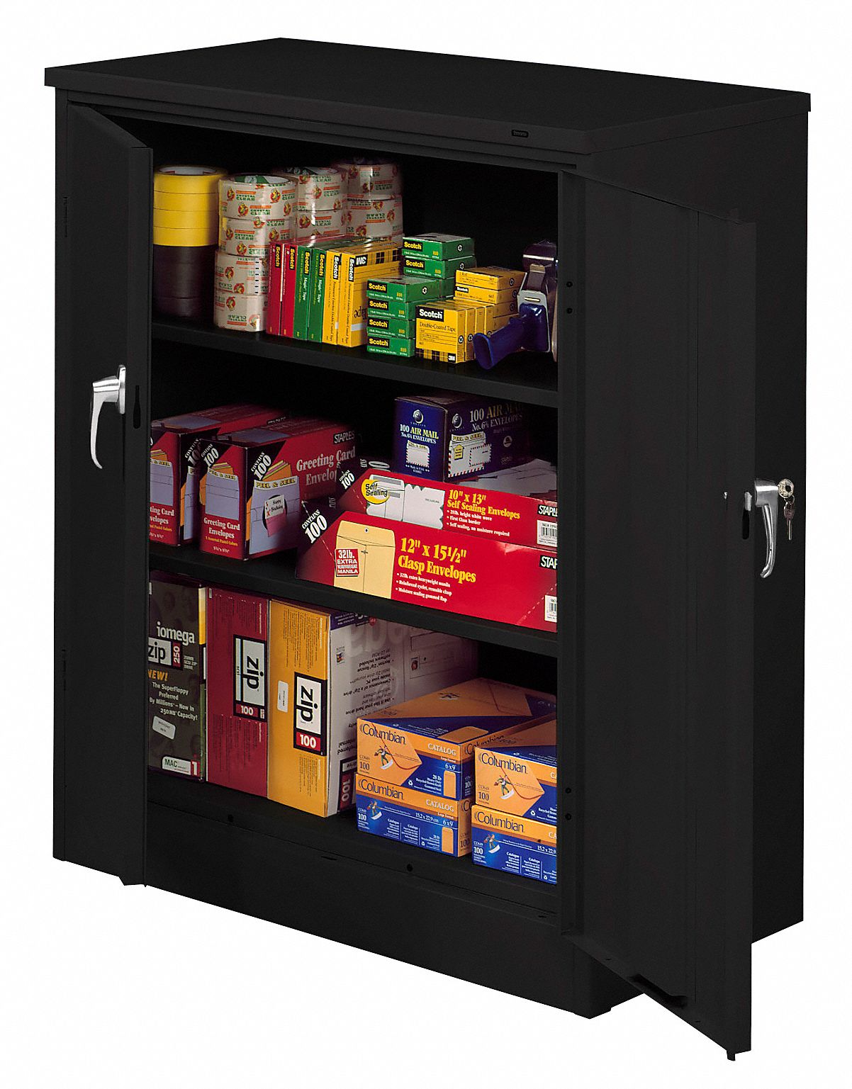 TENNSCO Storage Cabinet: 36 in x 18 in x 42 in, Swing Handle & Keyed ...