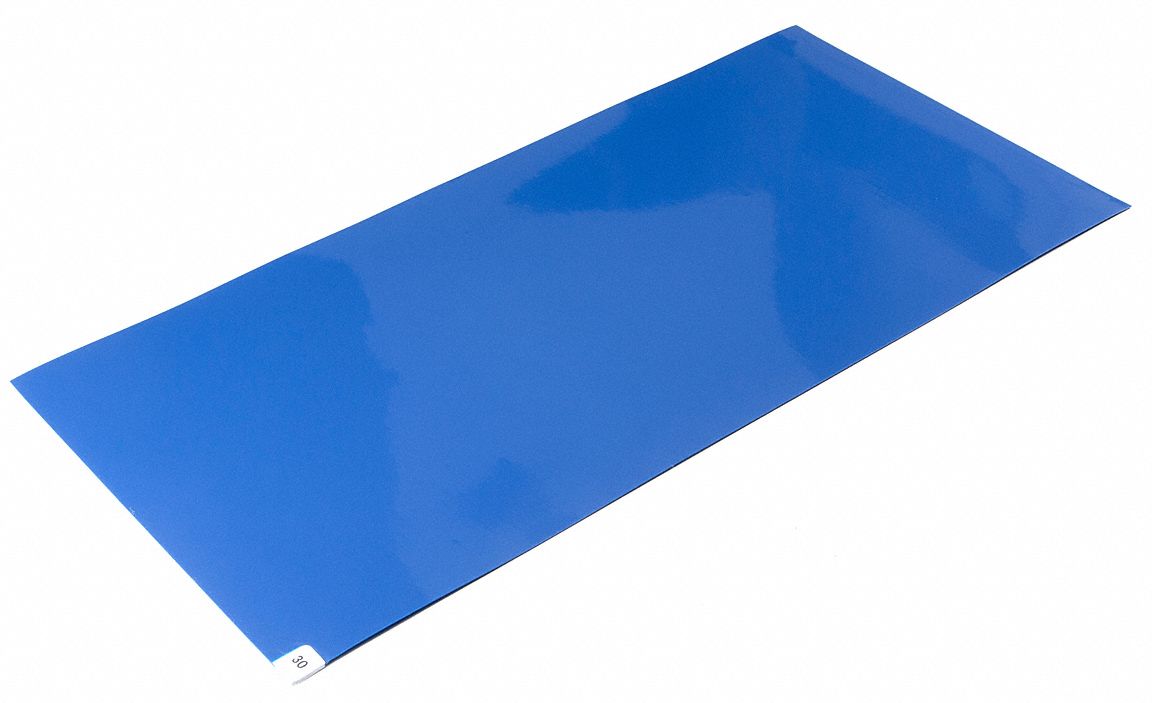 GRAINGER APPROVED Blue Disposable Tacky Mat, 36" x 24 in, 4 PK - 5KDD5 ...