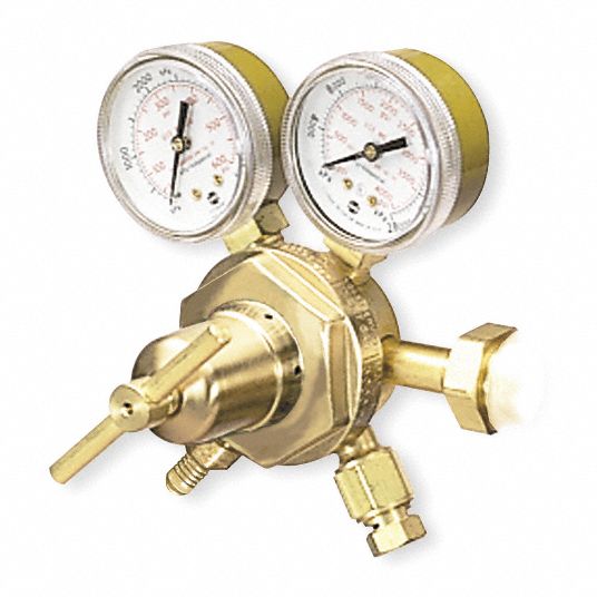 VICTOR Gas Regulator: Single Stage, CGA 580 Inlet, 1/4 in 37° Flared ...