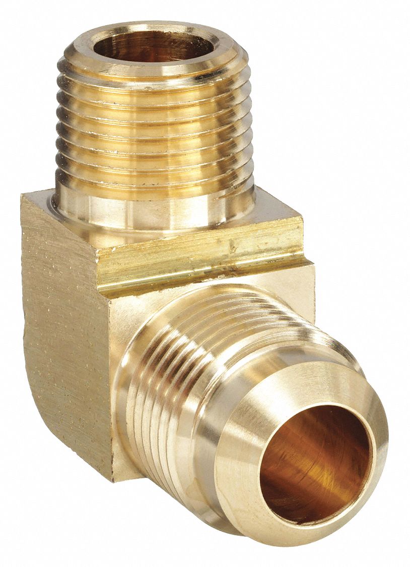 1/2 in OD x 3/8 in Pipe Fitting Size, Flared/Threaded, Flared Fitting ...