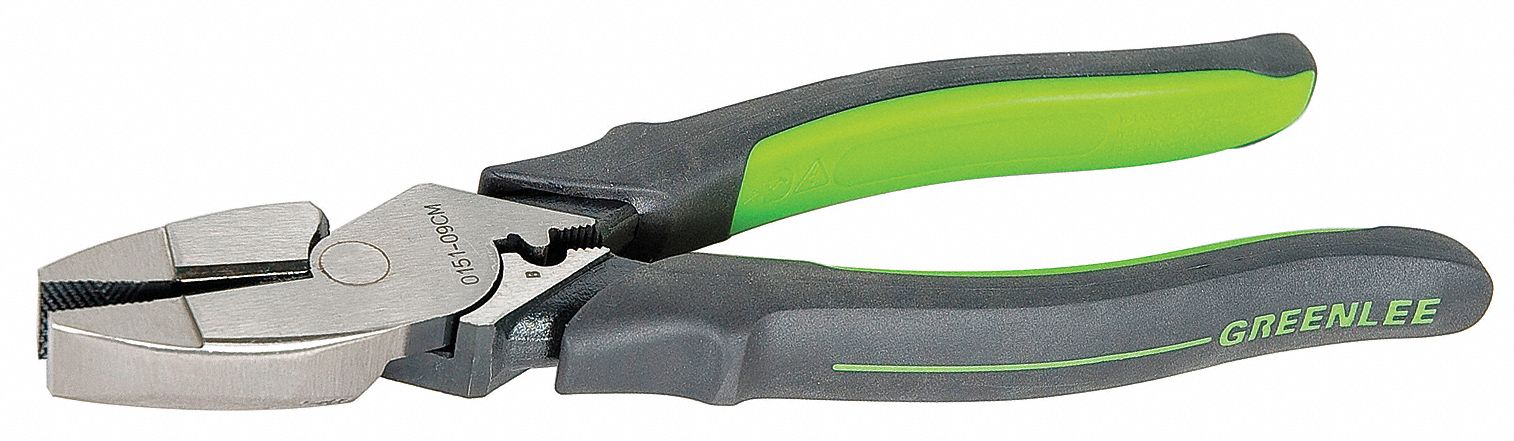 GREENLEE Pinzas de Electricista 9-3/8" Negro/Verde - 5KPG9 | 0151-09CM ...