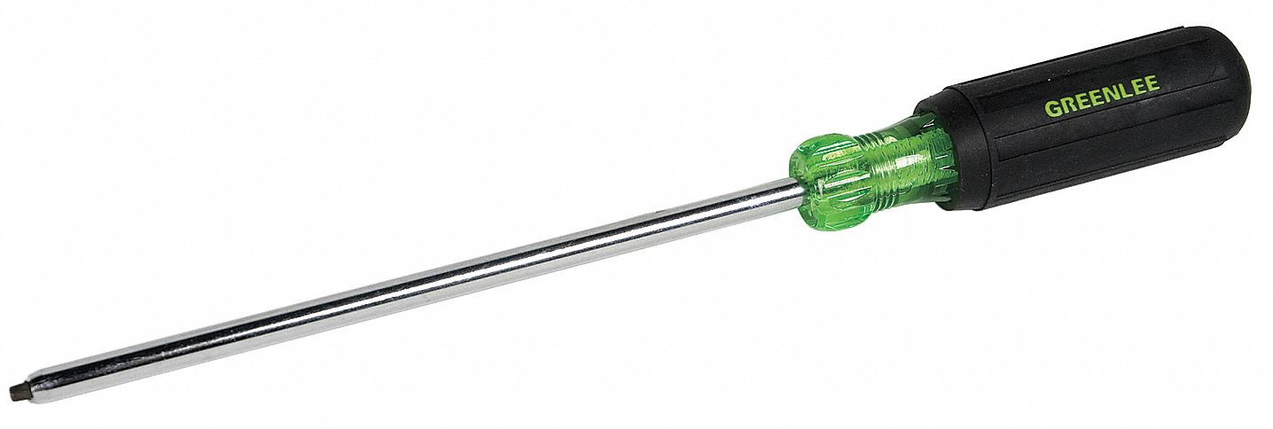 Screwdriver, Tip Size #2, Robertson Square Recess, Overall Length 12 5/ ...