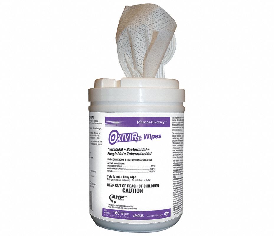 DIVERSEY Toallitas Desinfectantes Bote 160 ct de 7" x 6" Aroma Fresco ...