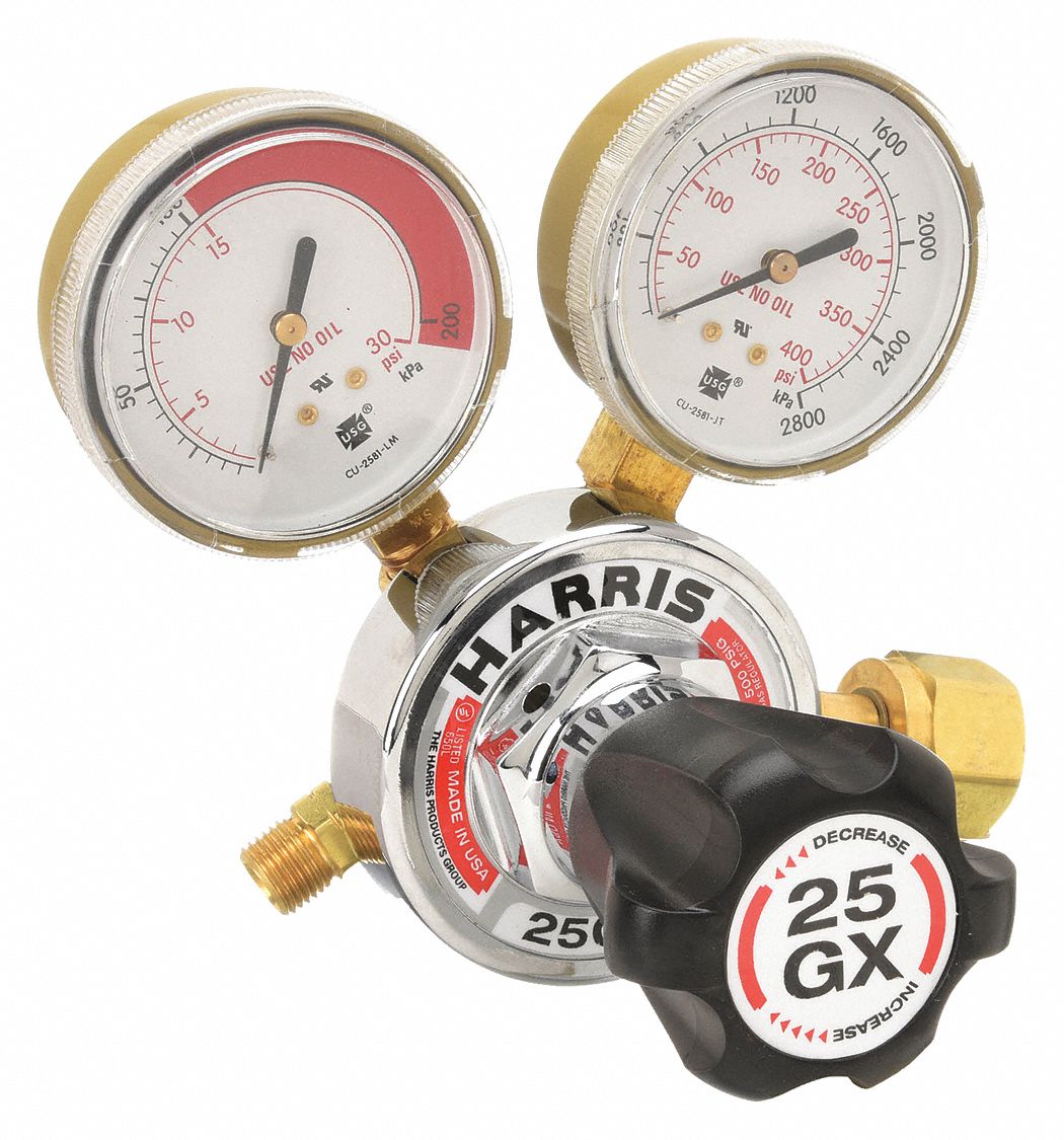 HARRIS, Single Stage, CGA 300 Inlet, Gas Regulator - 5KZ38|25-15C-300 ...