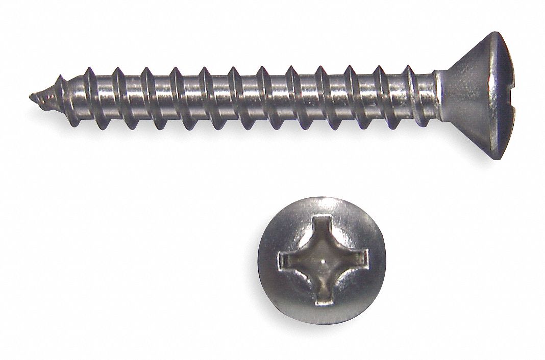 Sheet Metal Screw, PK 100 - Grainger