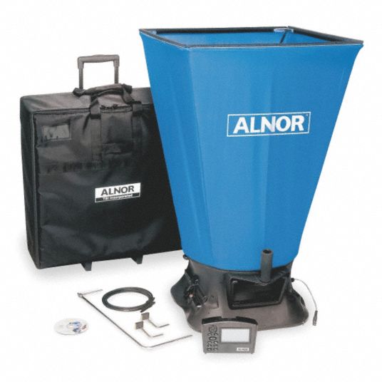 ALNOR Digital Electronic Balometer, Hoods Included 2 x 2, CFM Range 25 ...