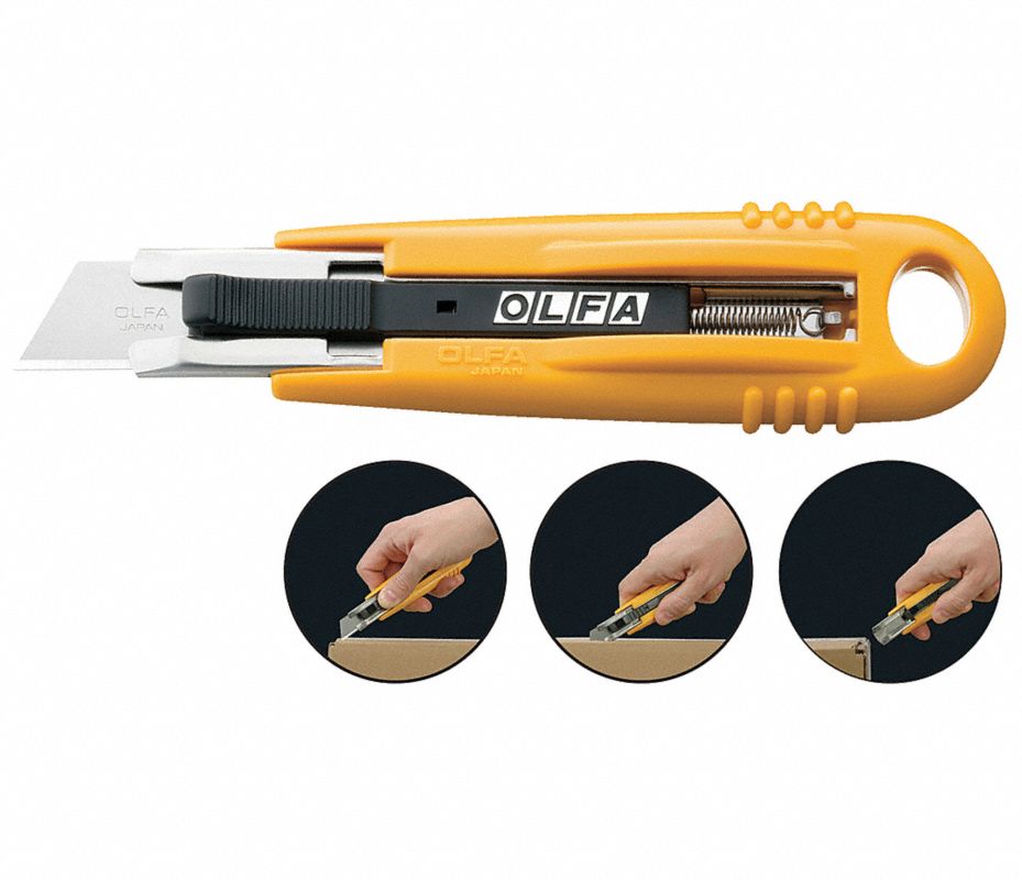 OLFA Navaja de Seguridad Autorretráctil 5-3/4", 1 EA - Navajas de ...
