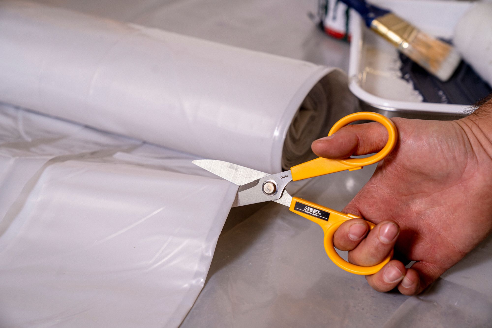 OLFA Industrial Shears: Ambidextrous, 6 1/4 in Overall Lg, Serrated ...