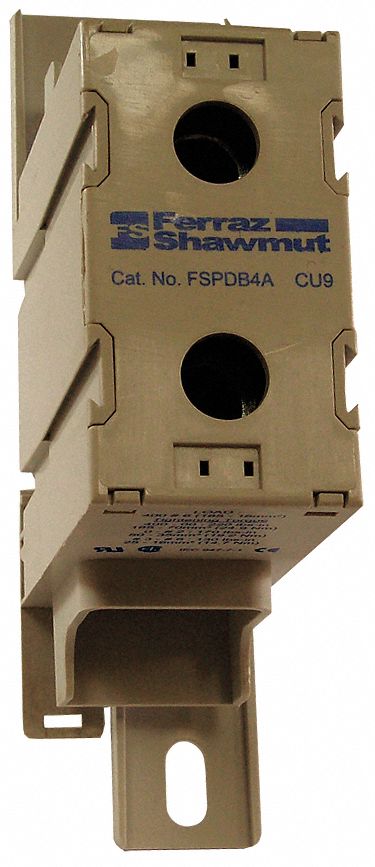MERSEN, 1 Poles, DIN-Rail, Power Distribution Block - 5LCP9|FSPDB4A - Grainger