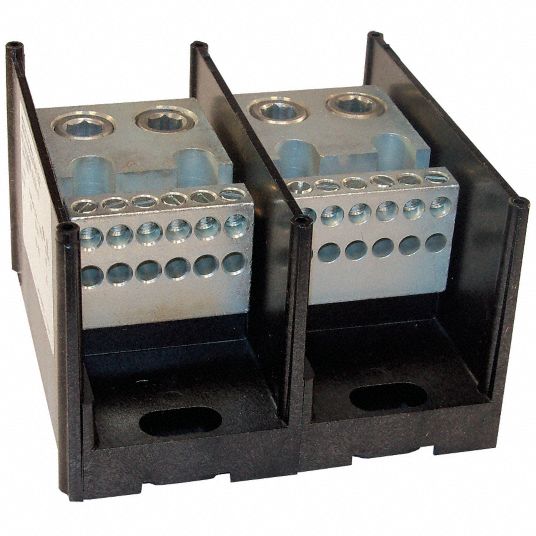 MERSEN Distribution Block, Number of Poles: 2, Primary Wire Range (AWG): 4 to 500 kcmil - 5LCV9 ...