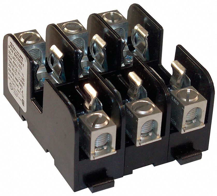 MERSEN Fuse Block: Fits Industrial Fuse Type, 3 Poles, 0 to 30 A, 600V ...