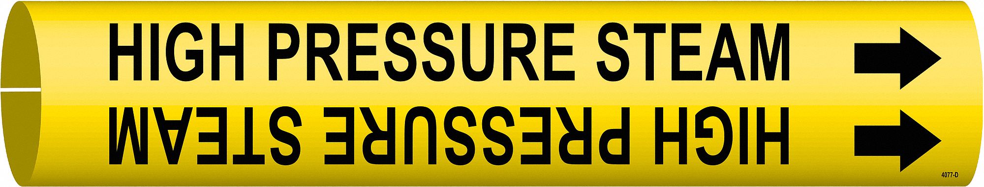 High Pressure Steam, Yellow, Pipe Marker - 5LDP1|4077-D - Grainger