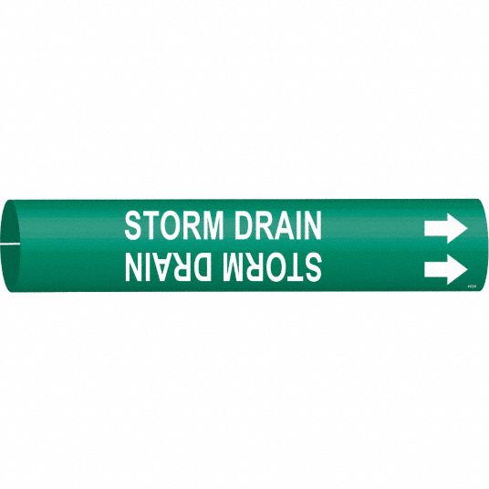 Storm Drain, Green, Pipe Marker - 5LDV7|4132-D - Grainger