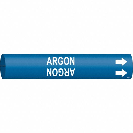Argon, Blue, Pipe Marker - 5LDY3|4162-D - Grainger