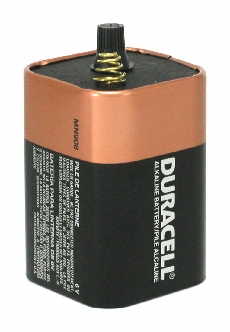 DURACELL Lantern Battery: Spring, 13 Ah Capacity, 3.9 in Ht, 2.68 in Wd ...