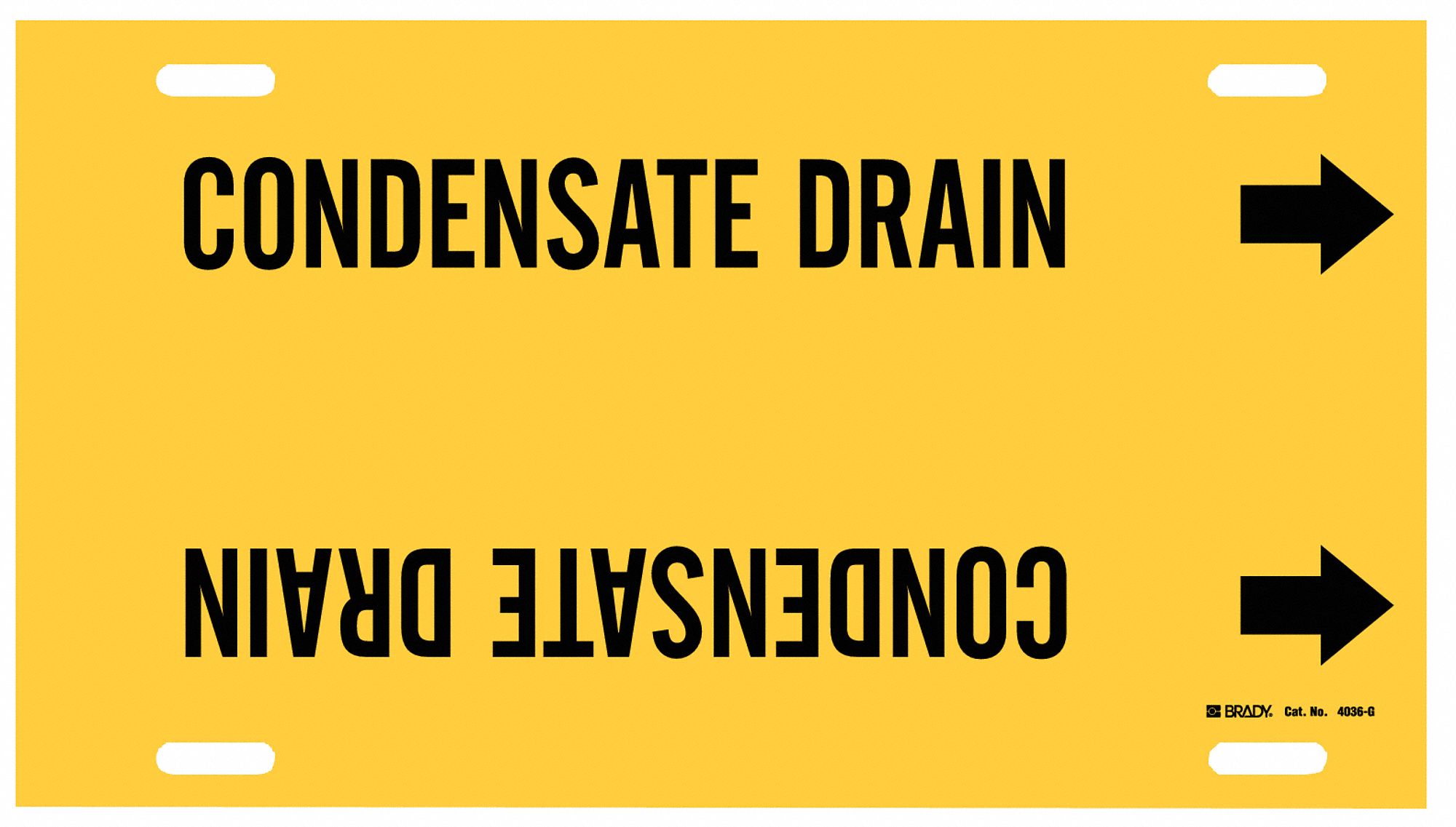 Condensate Drain, Yellow, Pipe Marker - 5LET1|4036-G - Grainger