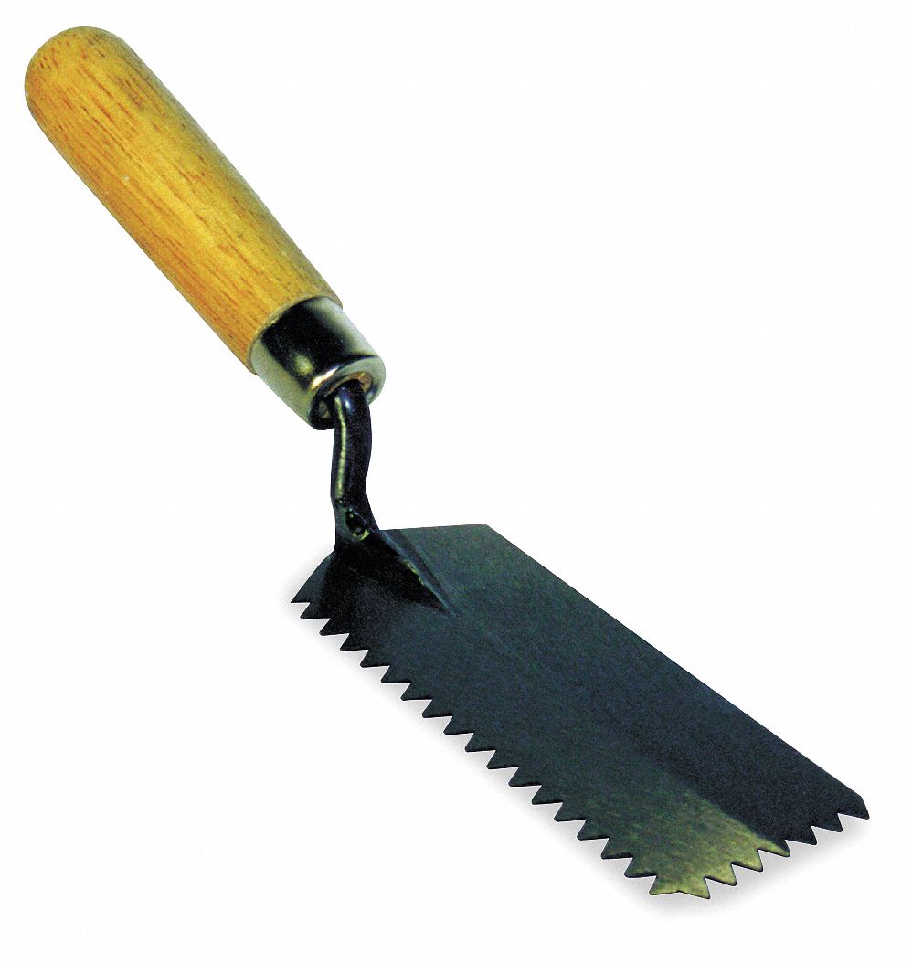 Margin Trowel,1/4 x 1/4 V Notch - Grainger