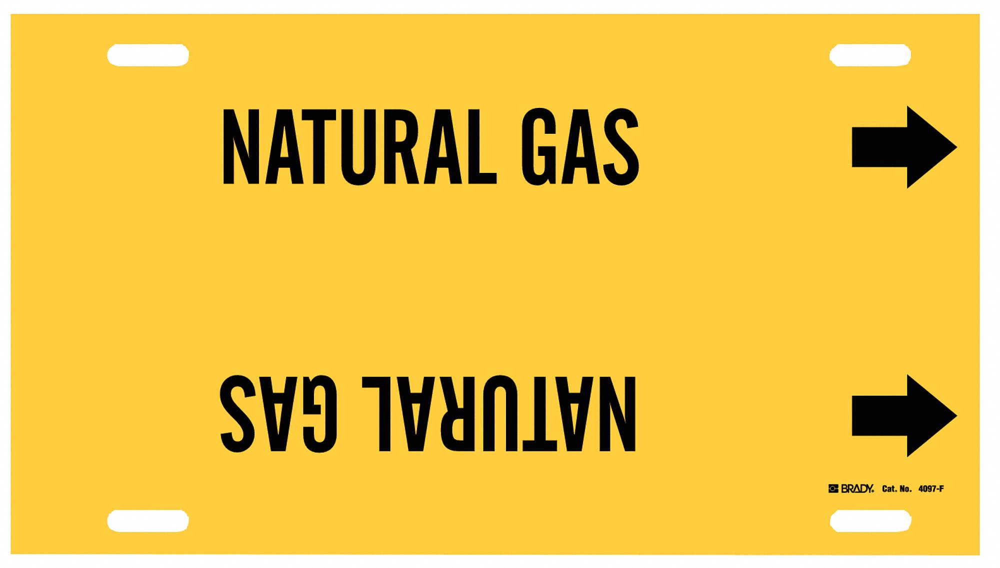 Natural Gas, Yellow, Pipe Marker - 5LFD6|4097-F - Grainger