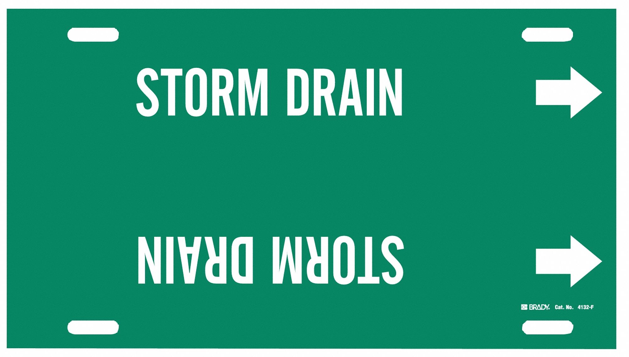 Storm Drain, Green, Pipe Marker - 5LFL1|4132-F - Grainger