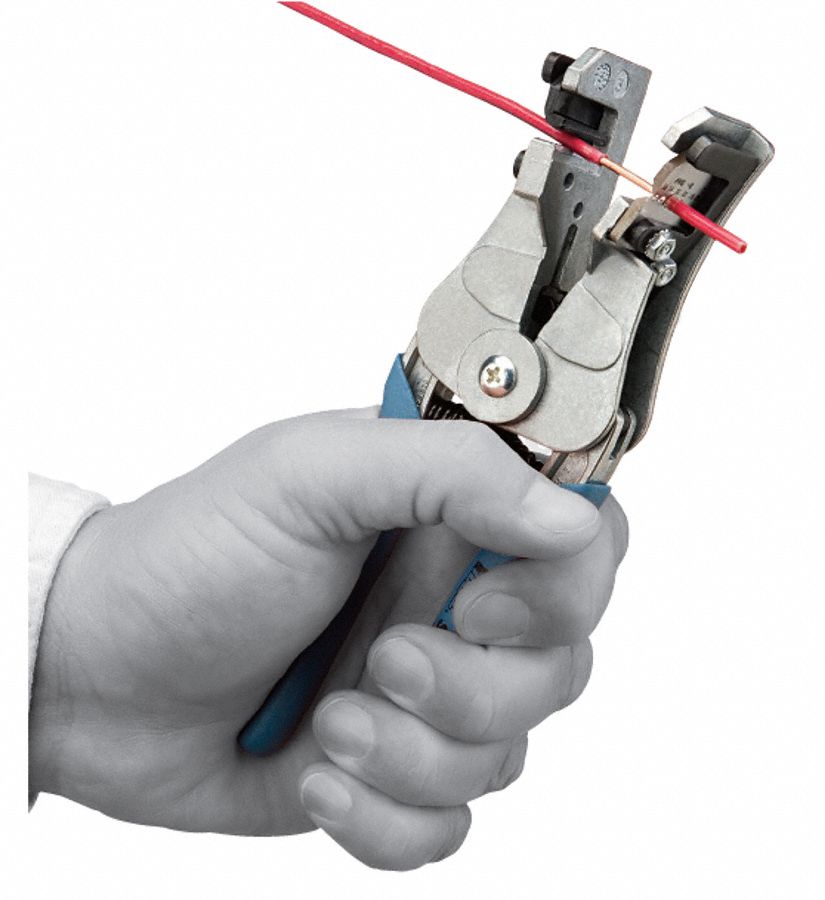 IDEAL Wire Stripper: 22 AWG to 10 AWG, 7 in Overall Lg, Std Cushion ...