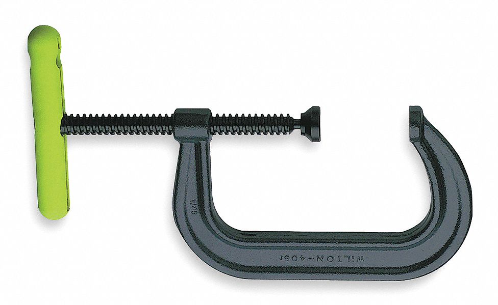 Regular Duty Forged Steel C-Clamp, 6 in Max. Opening, 4-1/8 in Throat ...