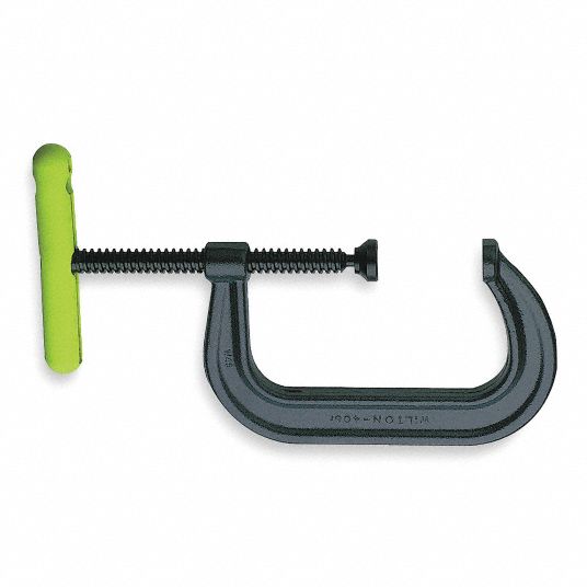 Regular Duty Forged Steel C-Clamp, 4 in Max. Opening, 3 1/4 in Throat ...