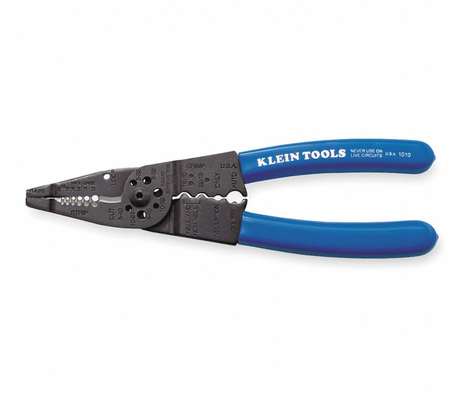 KLEIN TOOLS Pelacables/Crimpadora/Cortadora/Enlazadora de Punta Larga ...