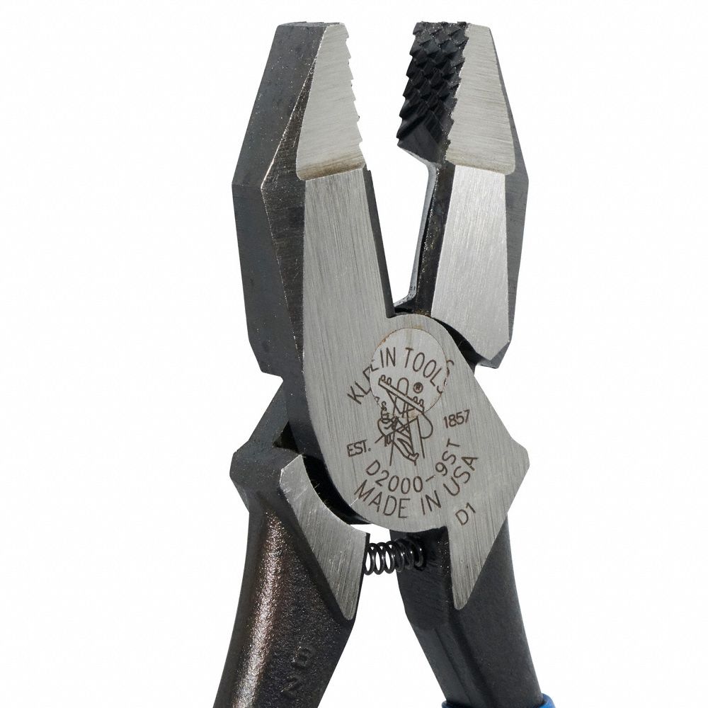 KLEIN TOOLS Iron Workers Plier: Flat, 9 3/8 in Overall Lg, 1 5/8 in Jaw ...