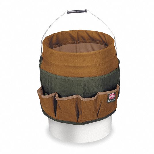 Bucket Tool Organizer, 600 Denier Polyester - Grainger