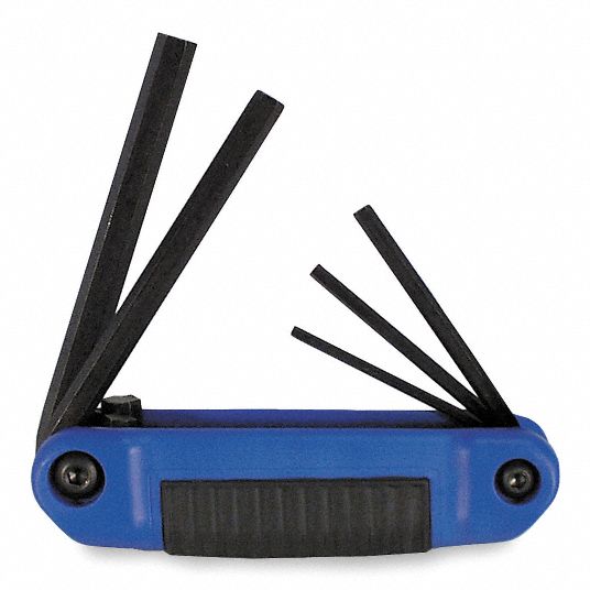 Ball End Folding Hex Key Set, Number of Pieces 5 - Grainger